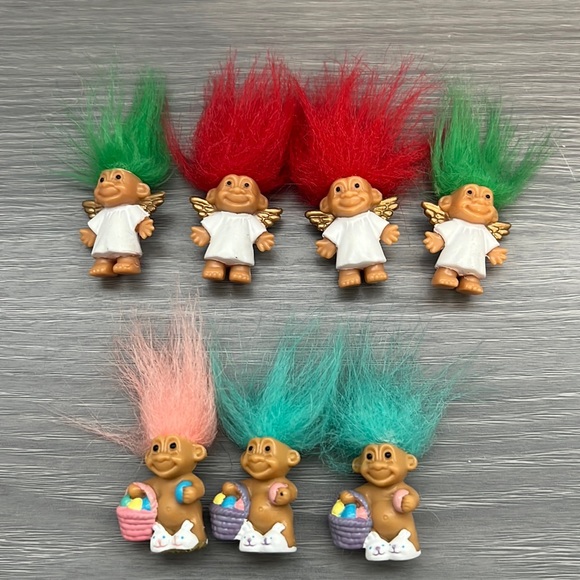 Russ | Toys | 7 Vintage Russ Trolls 4 Angels 3 Easter Bunnies Tall ...